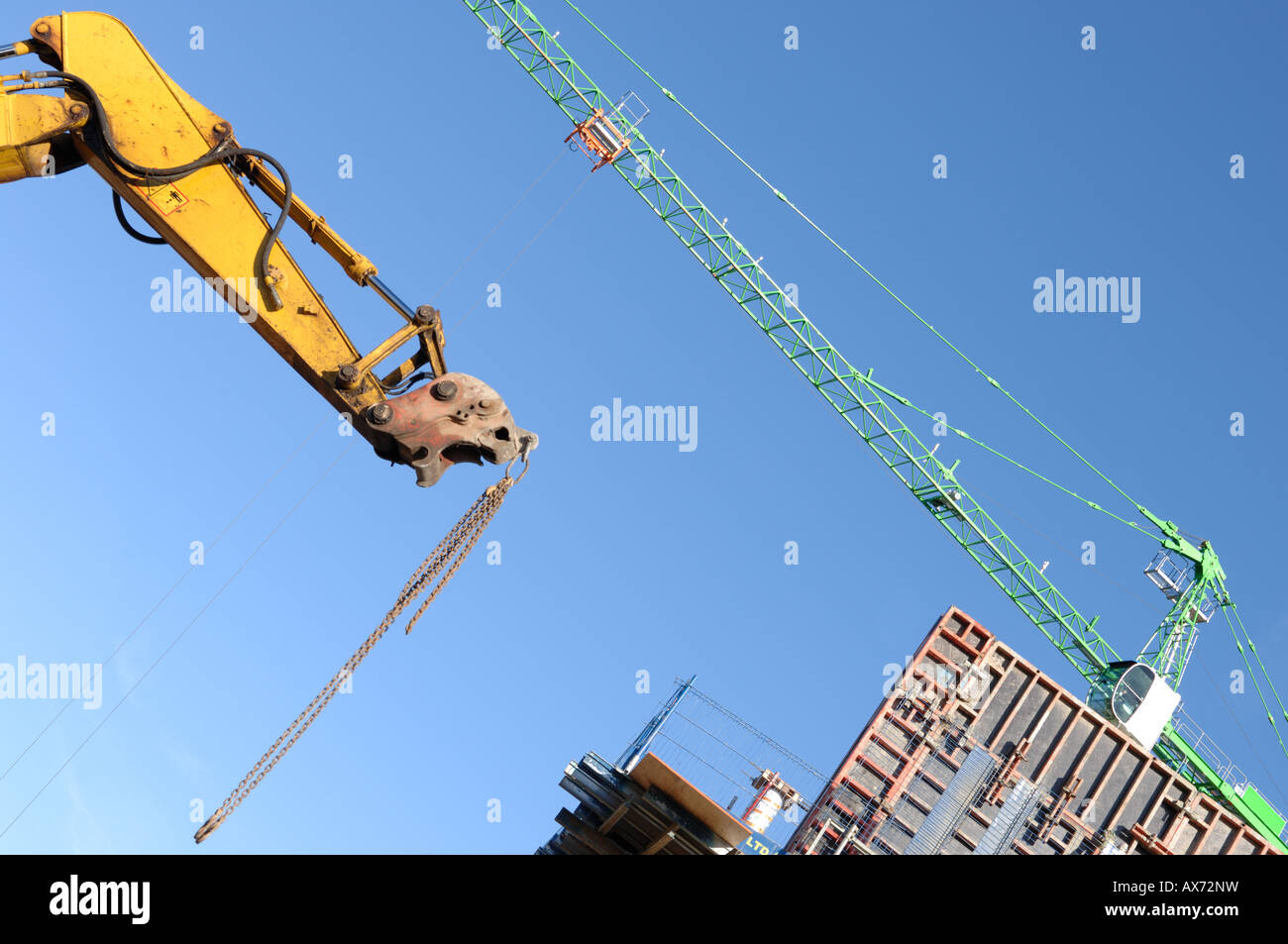 Building site with crane Stock Photo - Alamy