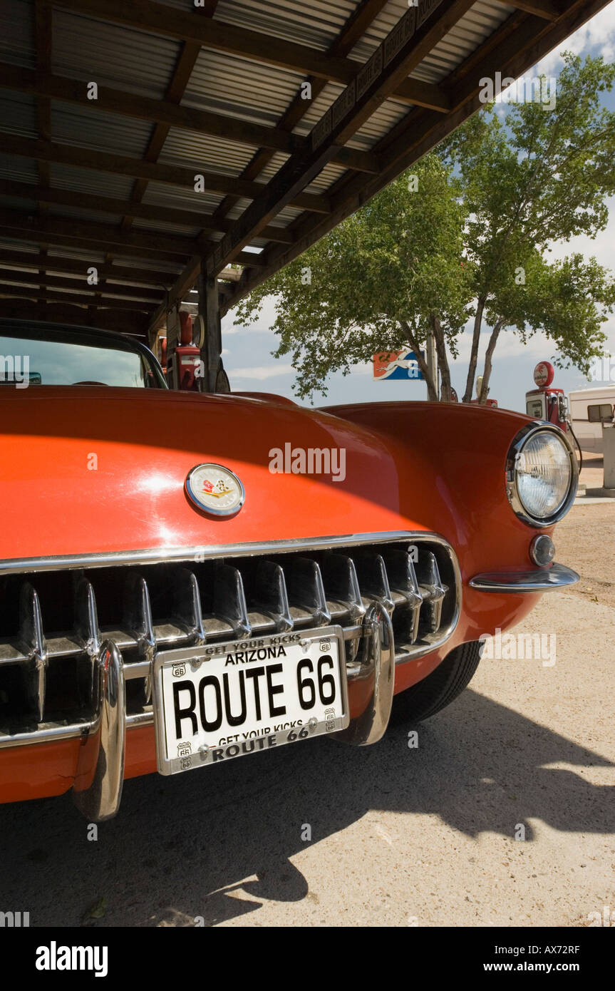 Classic 1957 Chevrolet Corvette, Route 66, Hackberry Arizona, USA Stock ...