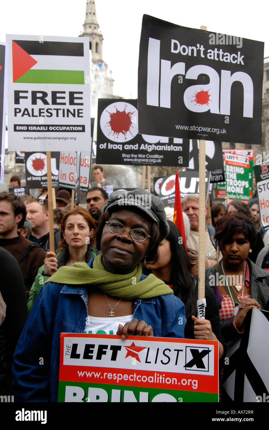 Stop the War demonstration 15 March 2008 Freedom for Iraq & Palestine ...