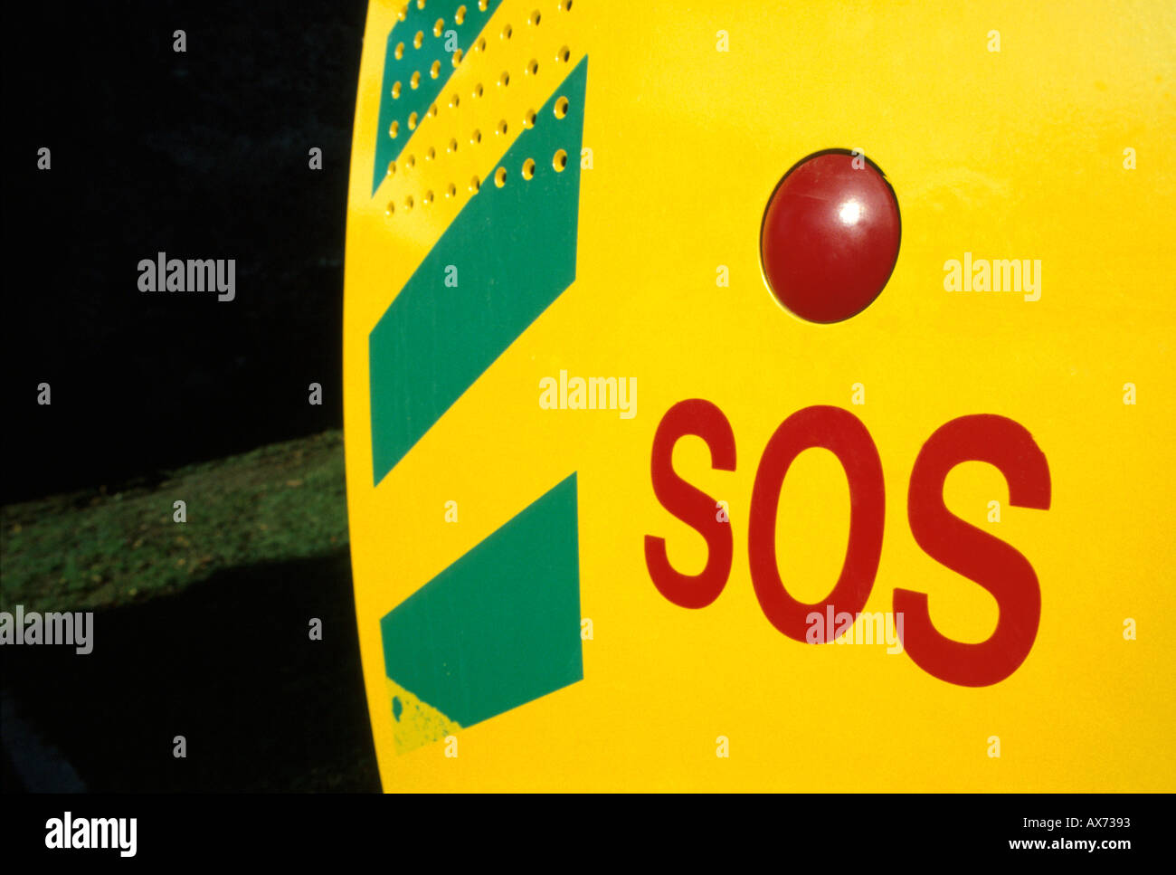 sos emergency button in park Stock Photo - Alamy