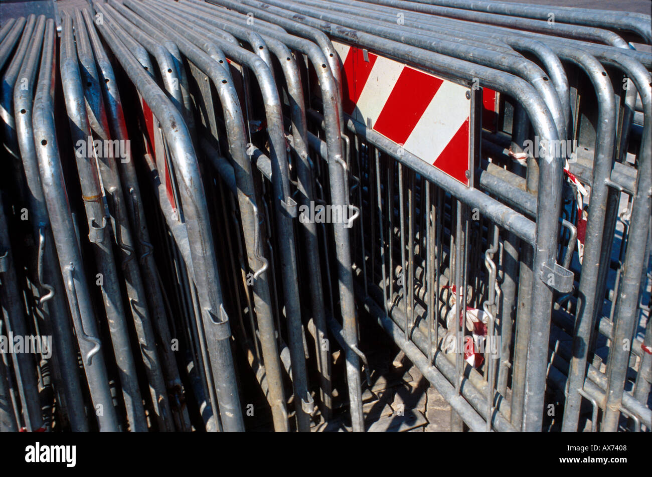 lots of public safety barriers Stock Photo - Alamy