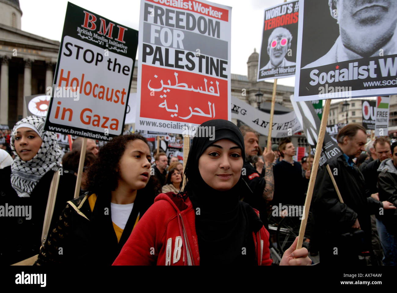 Stop the War demonstration 15 March 2008 Freedom for Iraq & Palestine ...