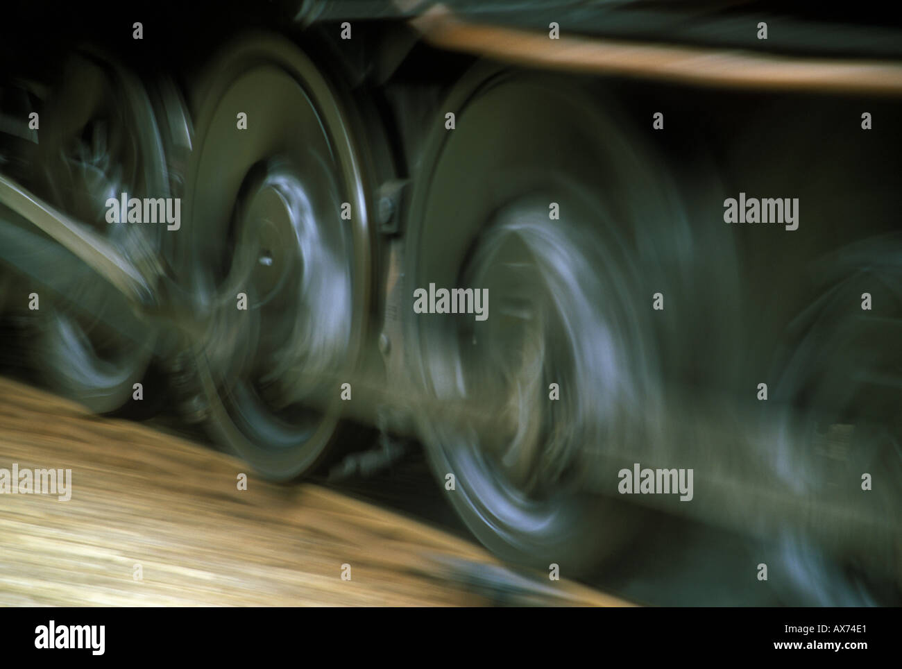 Train wheels in motion hi-res stock photography and images - Alamy