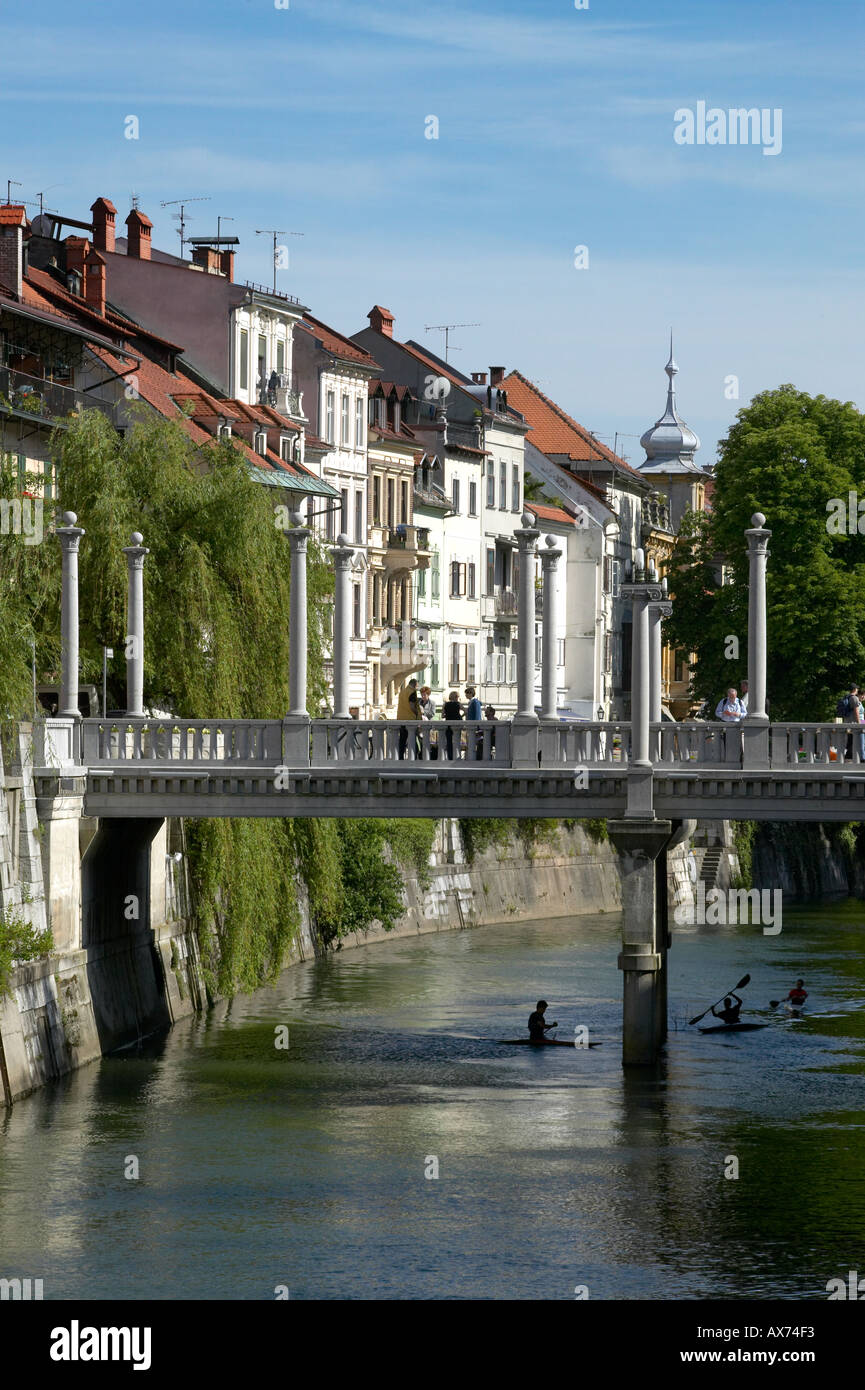 Slovenia Ljubljana Cobblers Bridge Ljubljanica River Stock Photo - Alamy
