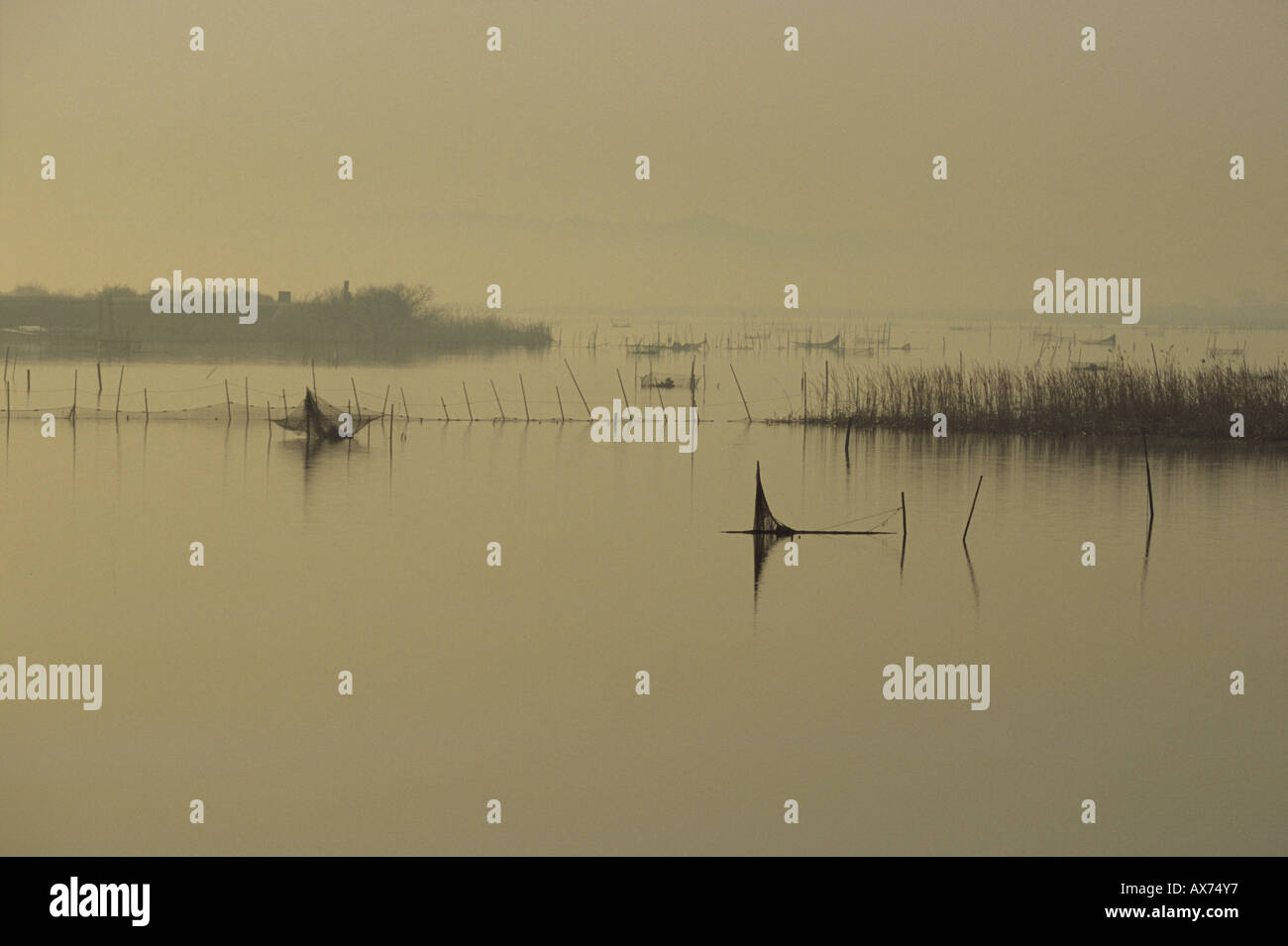 The morning view of Lake Inba in Chiba Japan Asia Stock Photo - Alamy