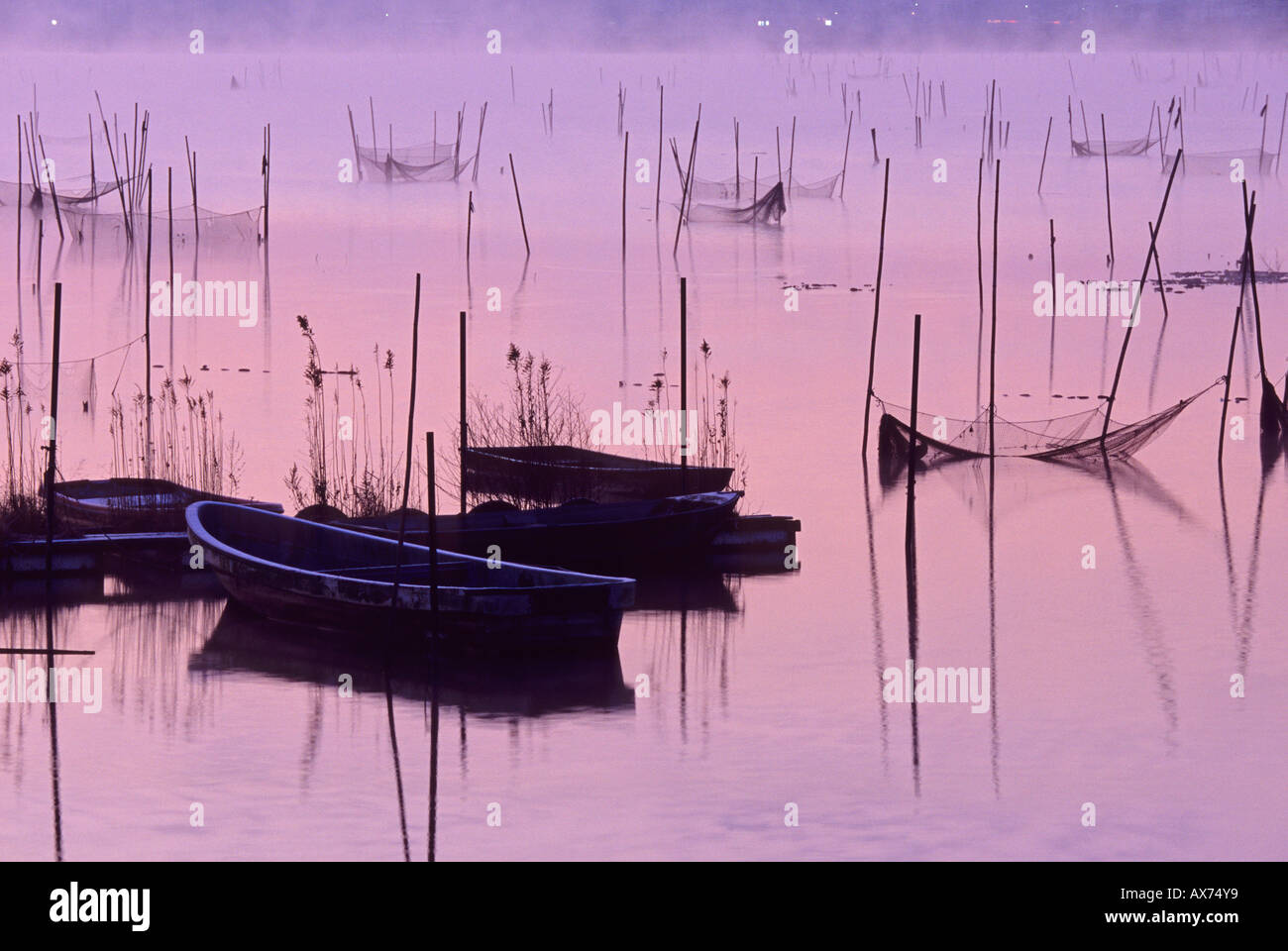 The morning view of Lake Inba in Chiba Japan Asia Stock Photo - Alamy