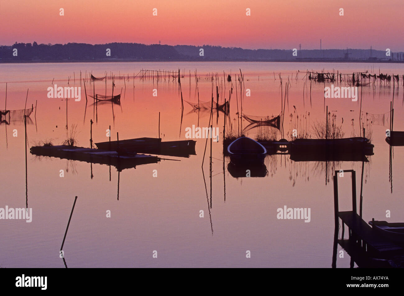 The morning view of Lake Inba in Chiba Japan Asia Stock Photo - Alamy