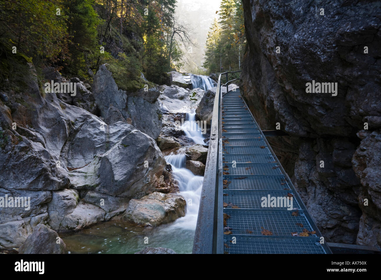 Germany, Bavaria, Pöllat Canyon, Hiking trail Stock Photo - Alamy