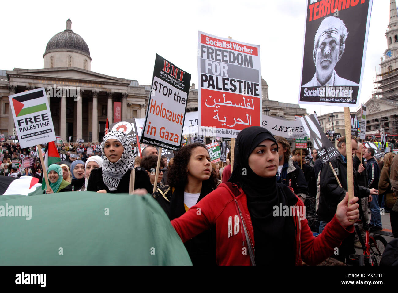 Stop the War demonstration 15 March 2008 Freedom for Iraq & Palestine ...