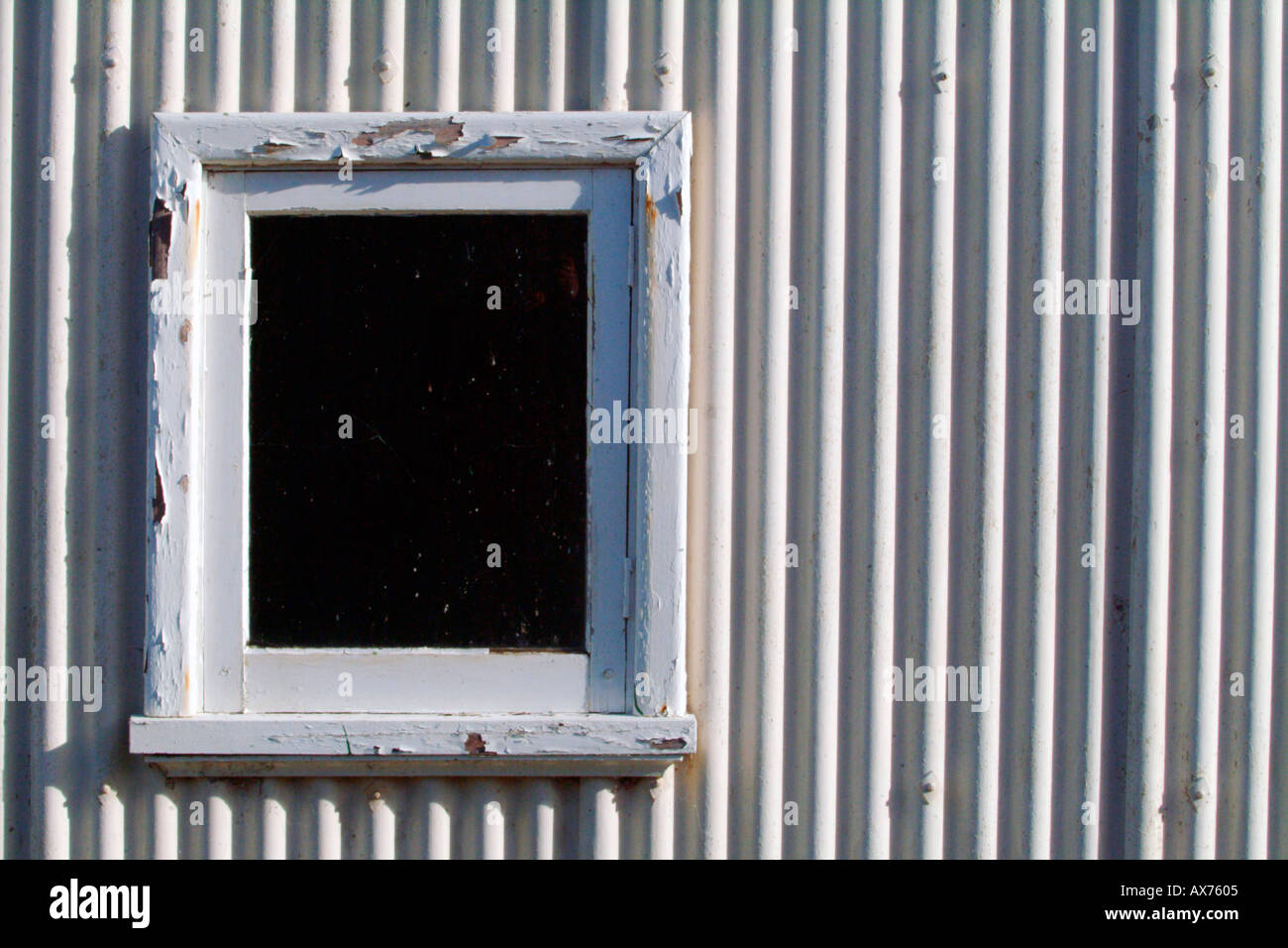 Window and corrugated iron Western Australia Stock Photo - Alamy