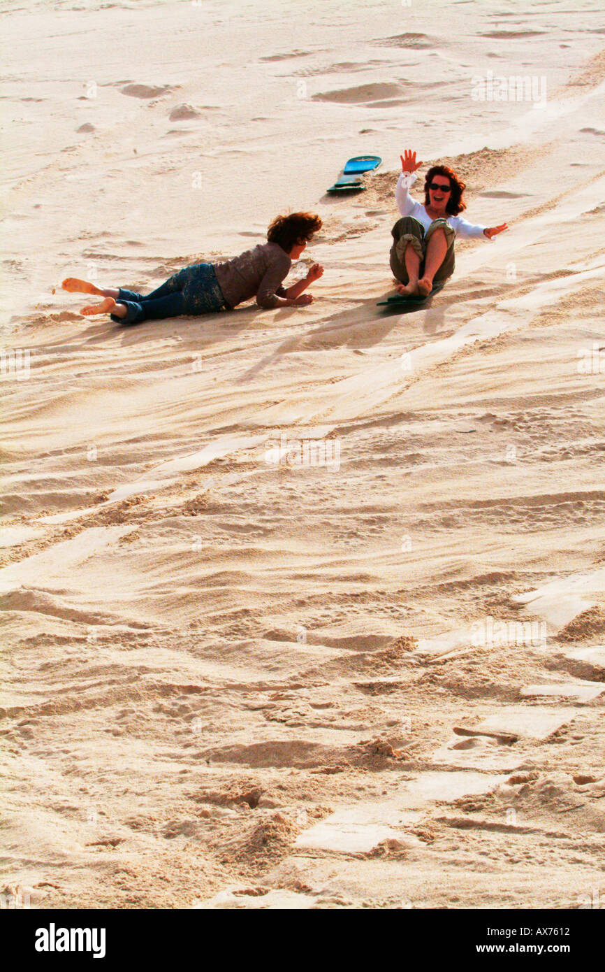 Sandboarding on the lancelin dunes Western Australia Stock Photo - Alamy