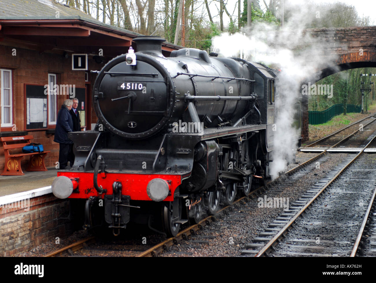Steam locomotive 45110 hi-res stock photography and images - Alamy