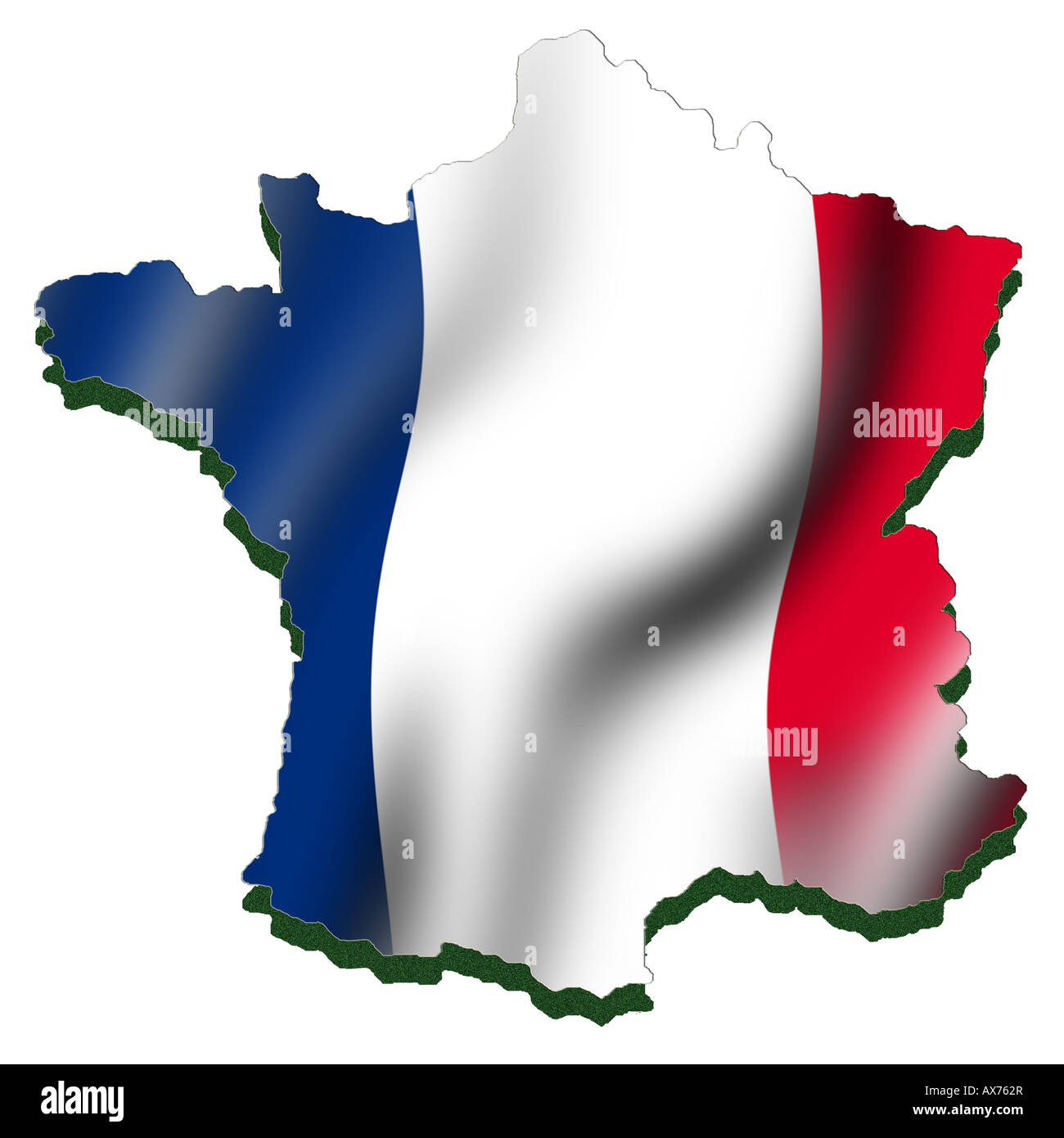 Outline map and flag of France Stock Photo - Alamy