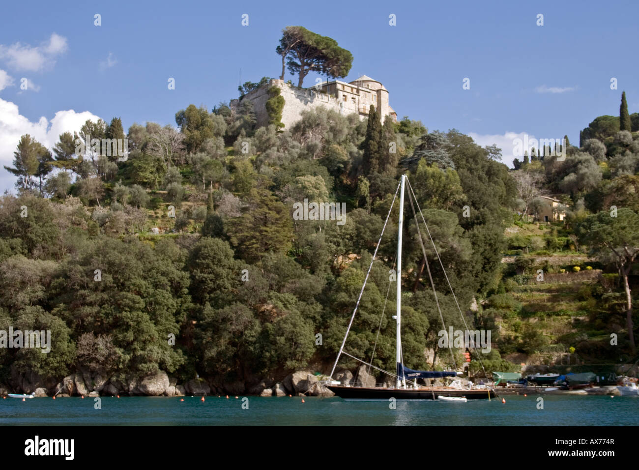 Portofino castle hi-res stock photography and images - Alamy