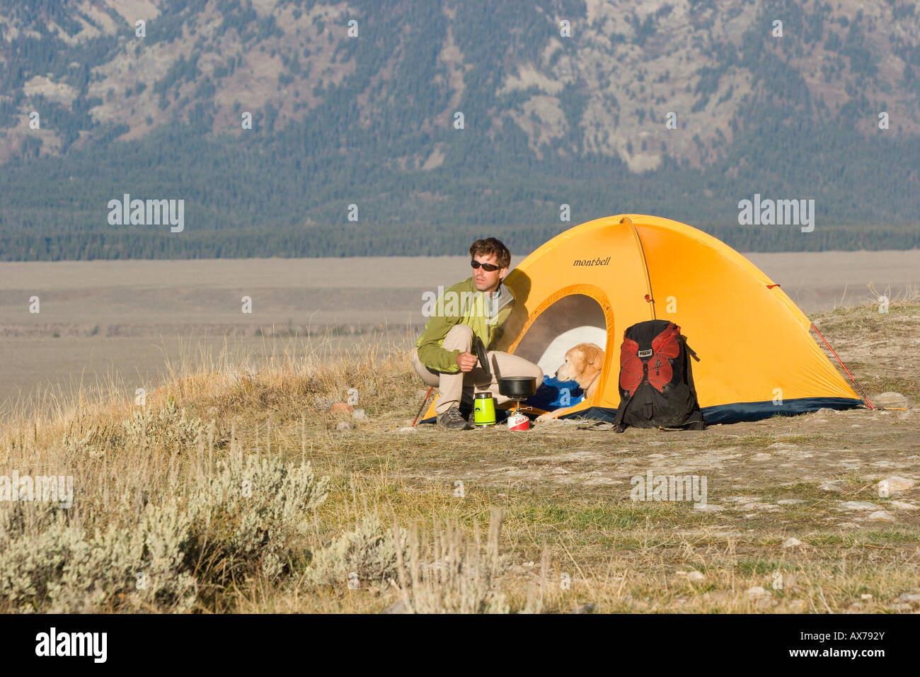 Camping in Grand Teton National Park CA Stock Photo - Alamy