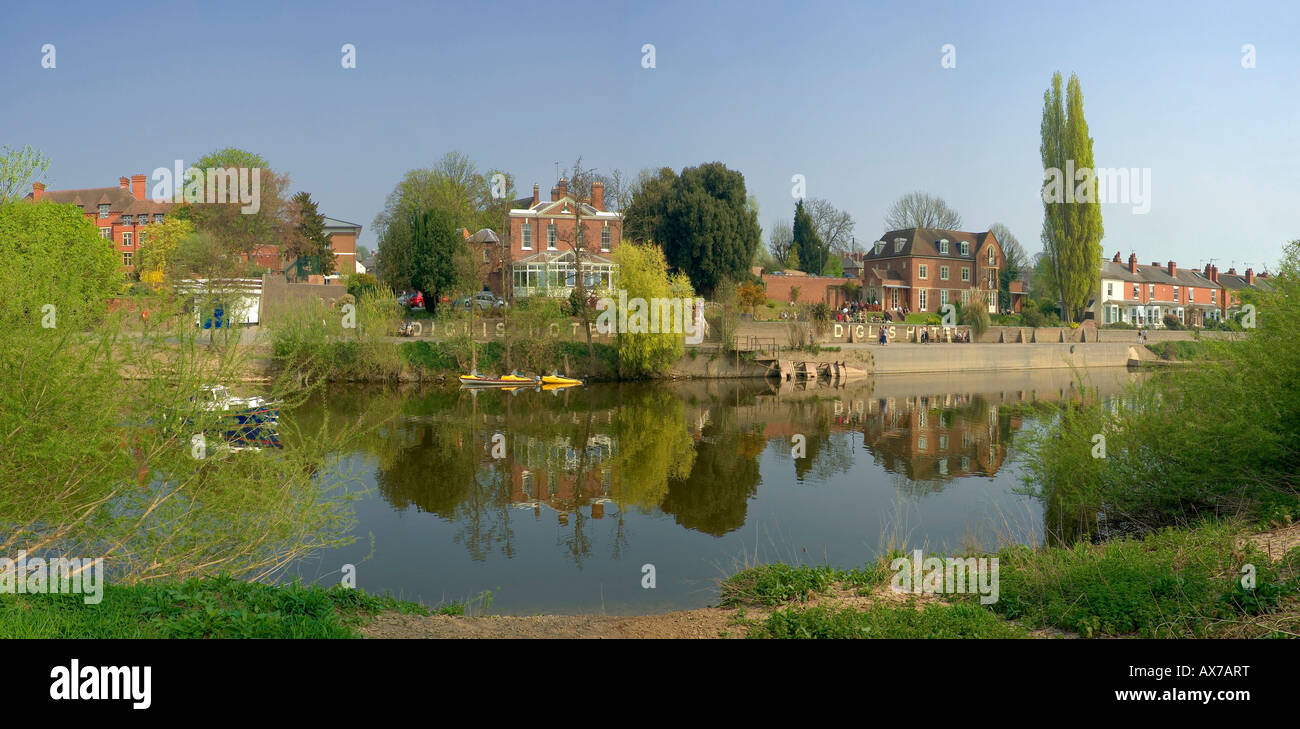 worcester city the river severn worcestershire the midlands england uk ...