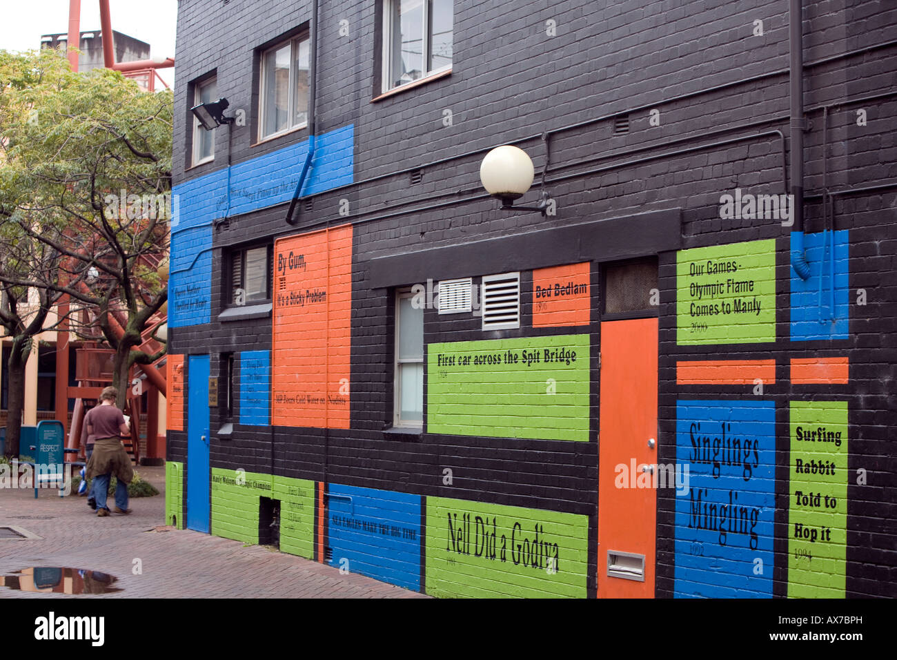 art work displaying some of the past news stories from the manly daily ...