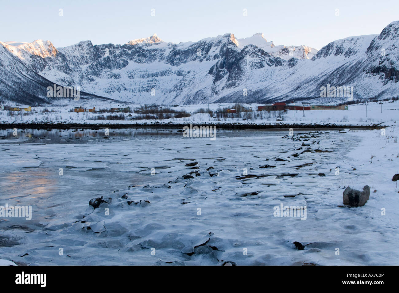 tromvik tromso coastal community arctic circle norway winter fishing ...