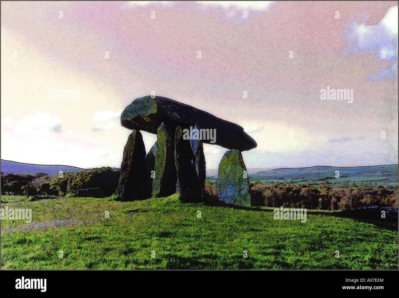 Pentre Ifan megalithic site near Nevern North Pembrokeshire, Wales ...