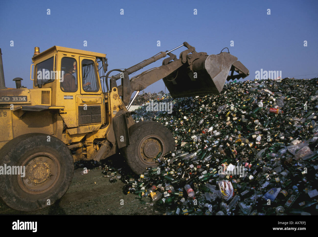 Disposal on waste glass dump Stock Photo - Alamy