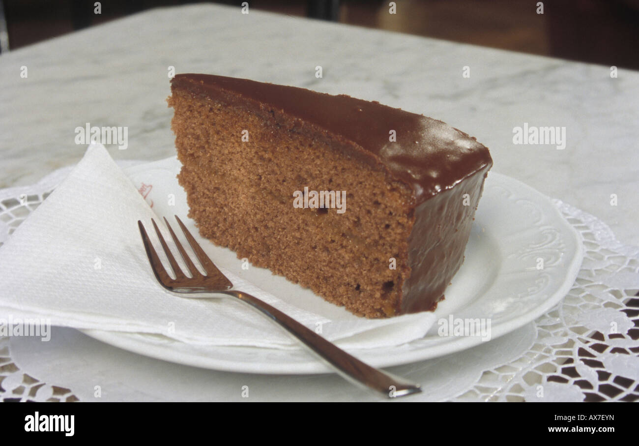 Sacher cake from Vienna Stock Photo - Alamy