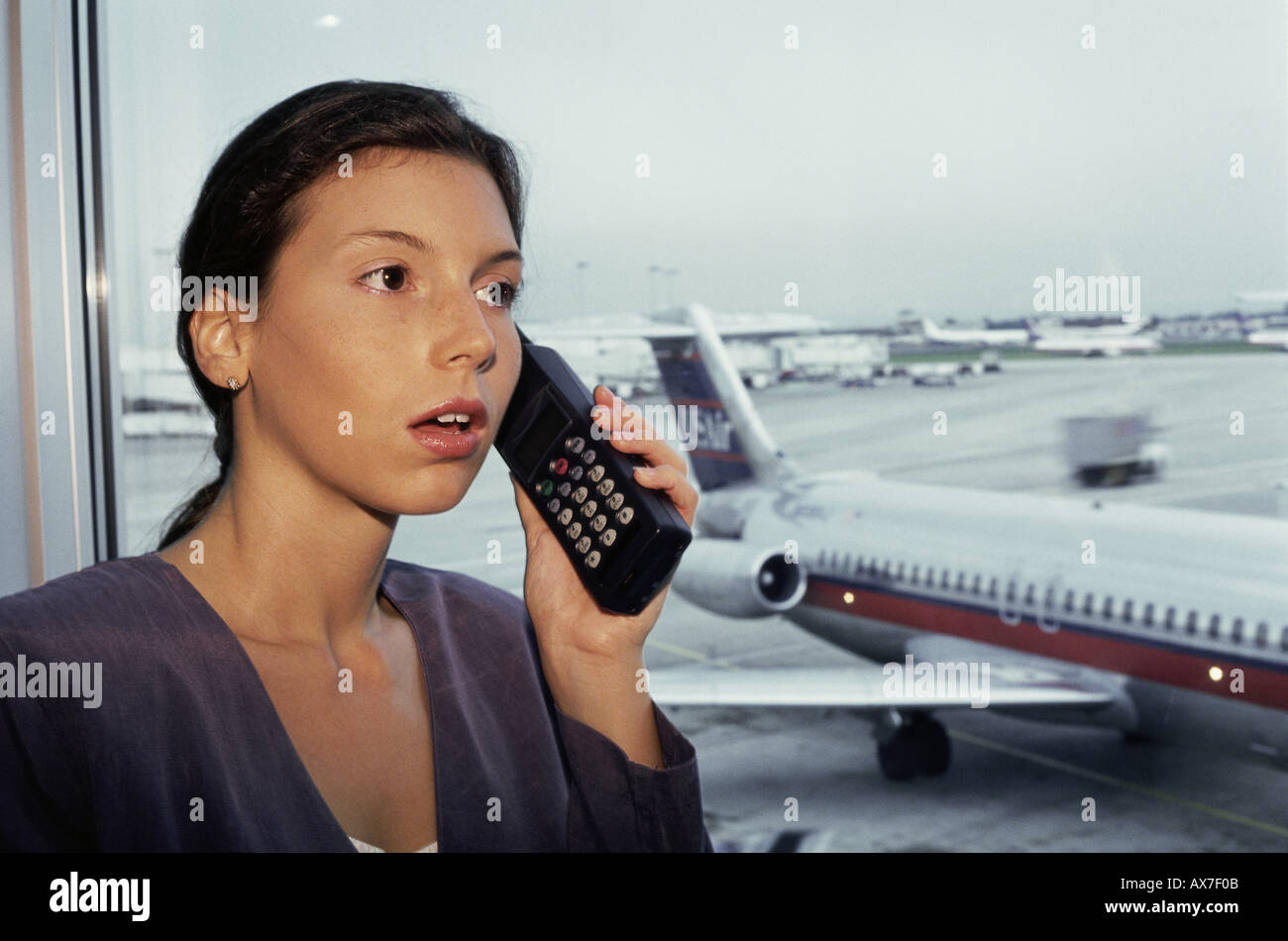 Airport telephone 1990s hi-res stock photography and images - Alamy