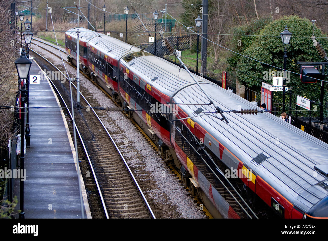 Saltaire railway station , A UNESCO world heritage site Stock Photo - Alamy
