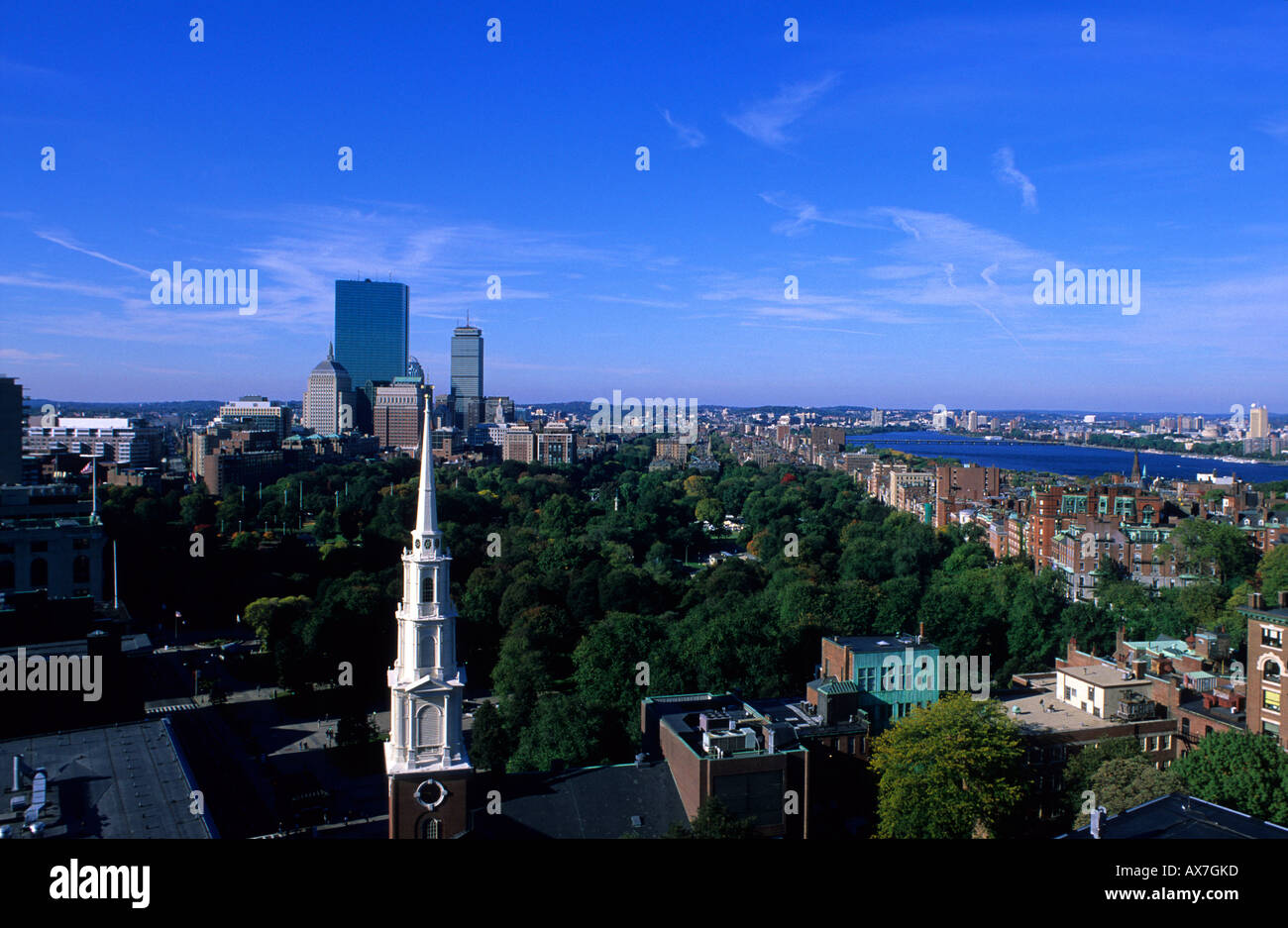 Boston common park skyscrapers hi-res stock photography and images - Alamy