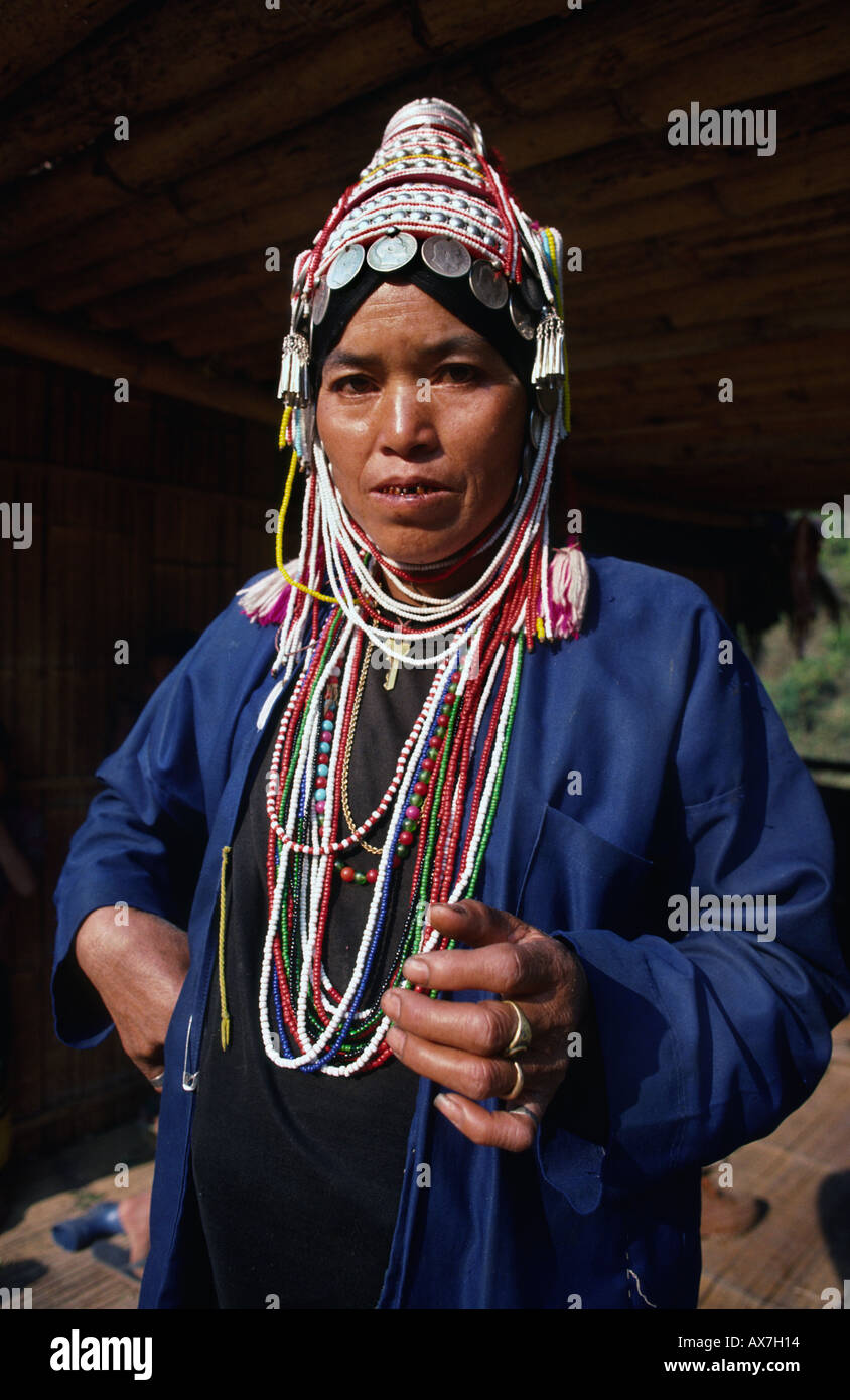 Akha woman. Chiang Rai, Thailand Stock Photo - Alamy