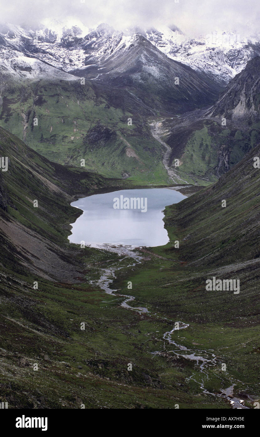 Lake Lama la-tso, one of Tibet's four holy lakes. Eastern Tibet Stock ...