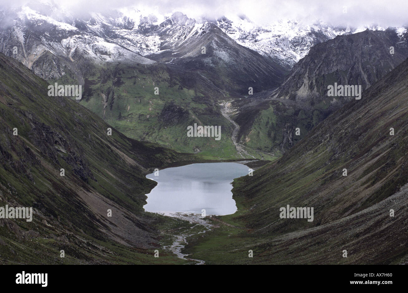 Lake Lama la-tso, one of Tibet's four holy lakes. Eastern Tibet Stock ...