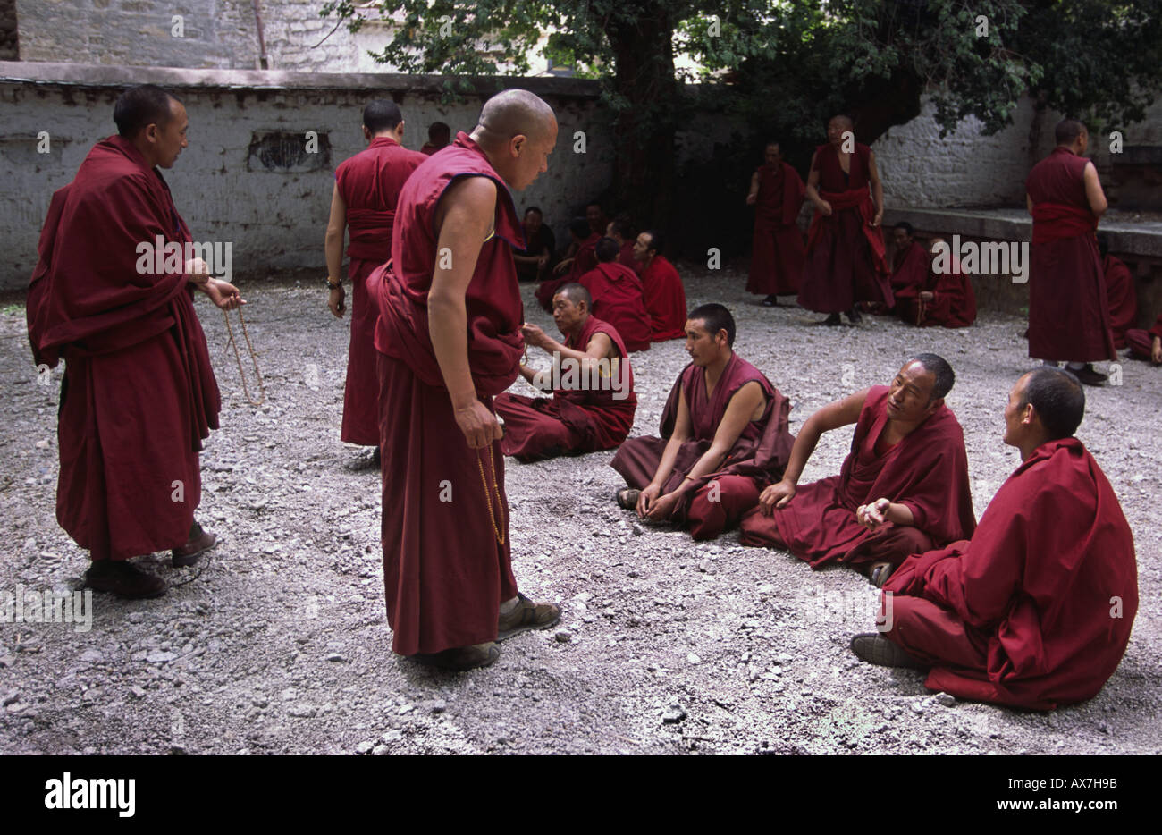Tibetan monk training hi-res stock photography and images - Alamy