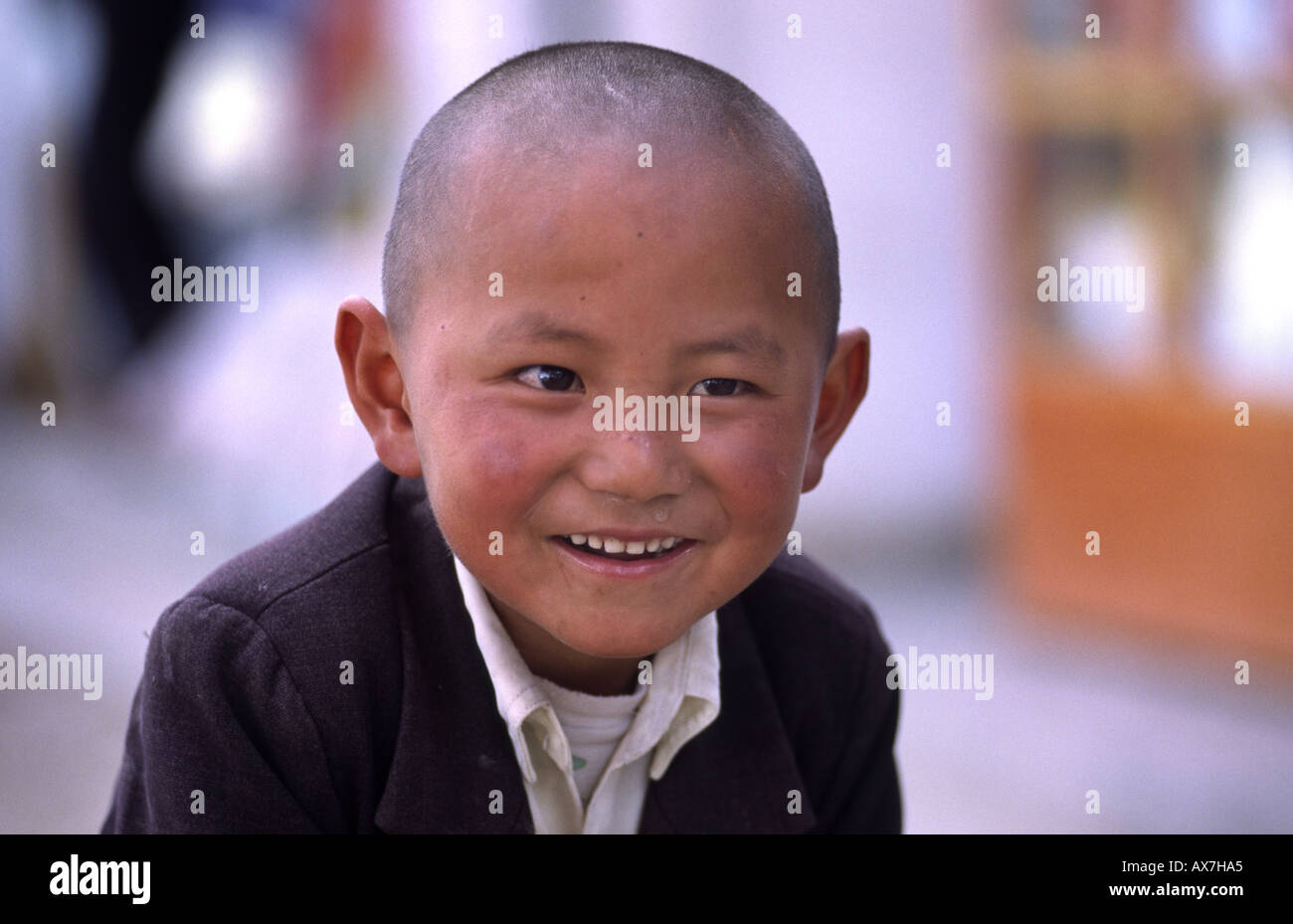 Tibetan boy. Lhasa, Tibet Stock Photo - Alamy