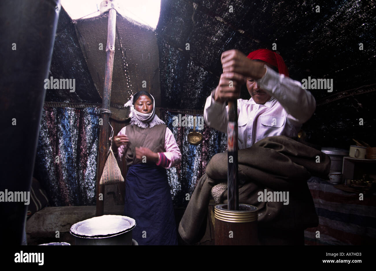 Tibetan tea with yak butter hi-res stock photography and images - Alamy