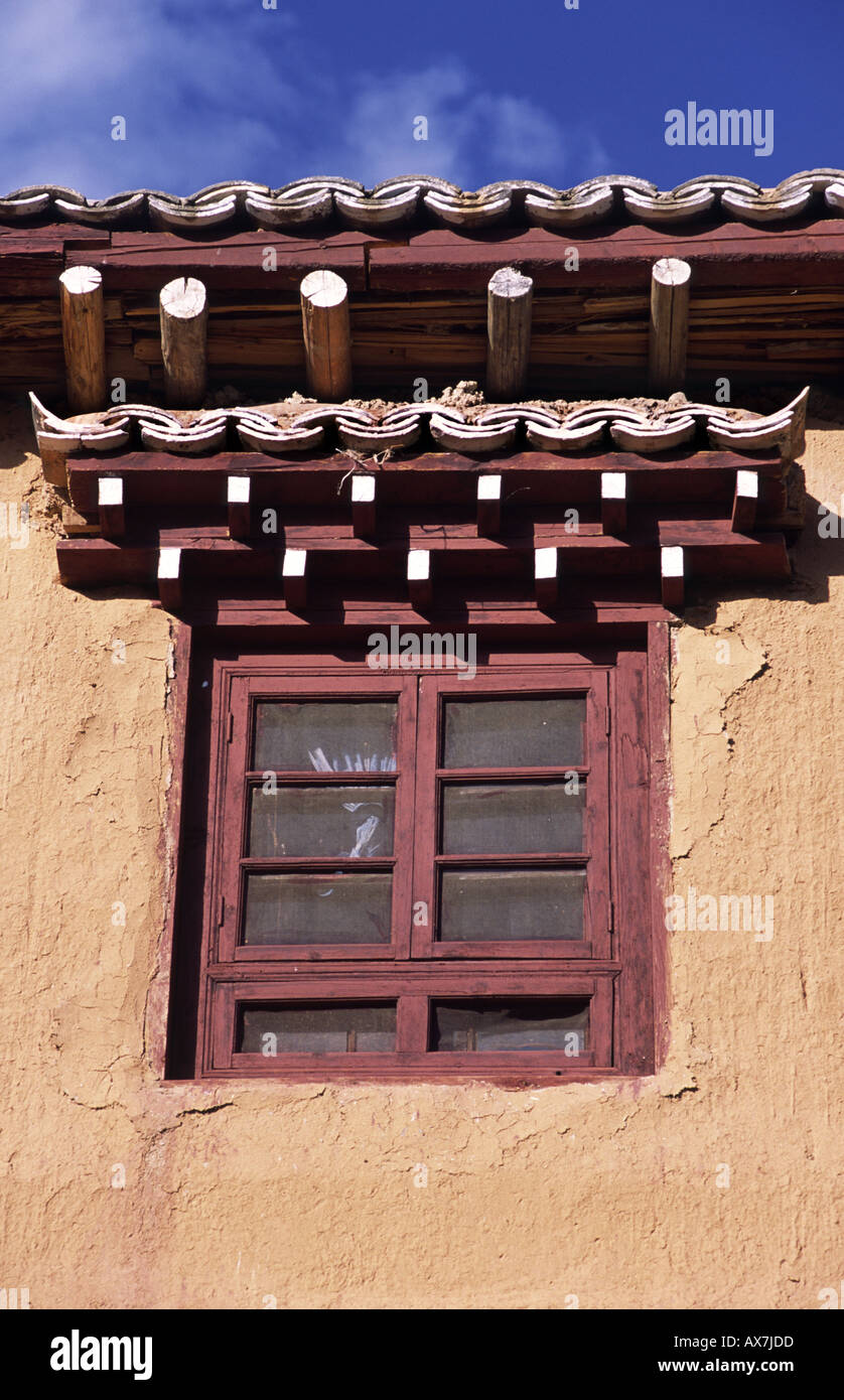 A decorated Tibetan window frame from Kham-styles vary in different ...