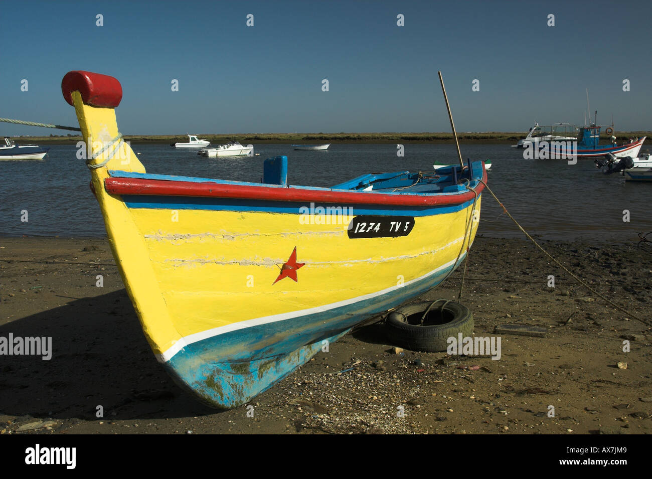 traditional fishing boat from Algarve, Portugal Stock Photo - Alamy