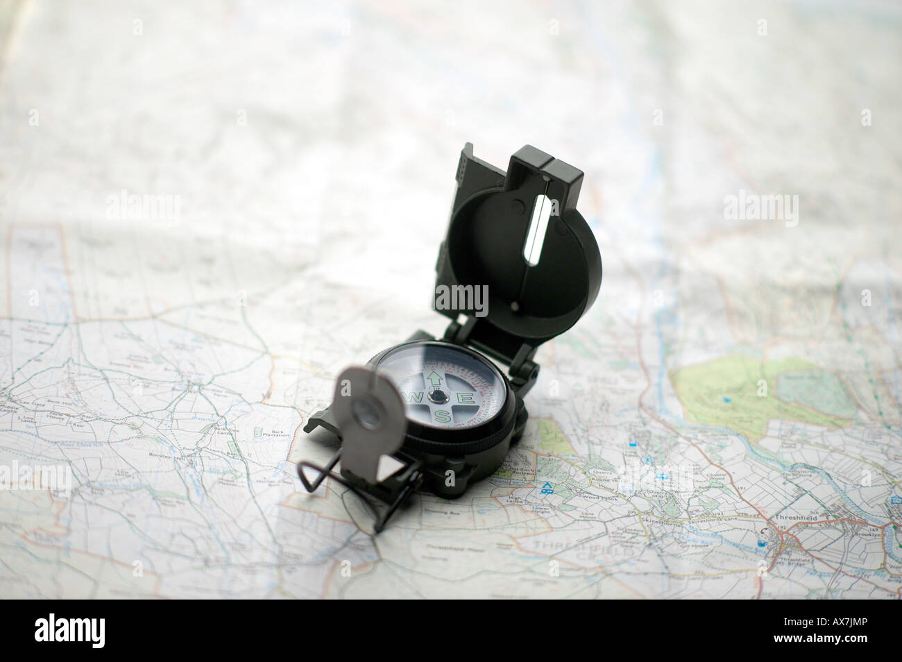 COMPASS AND MAP Stock Photo - Alamy