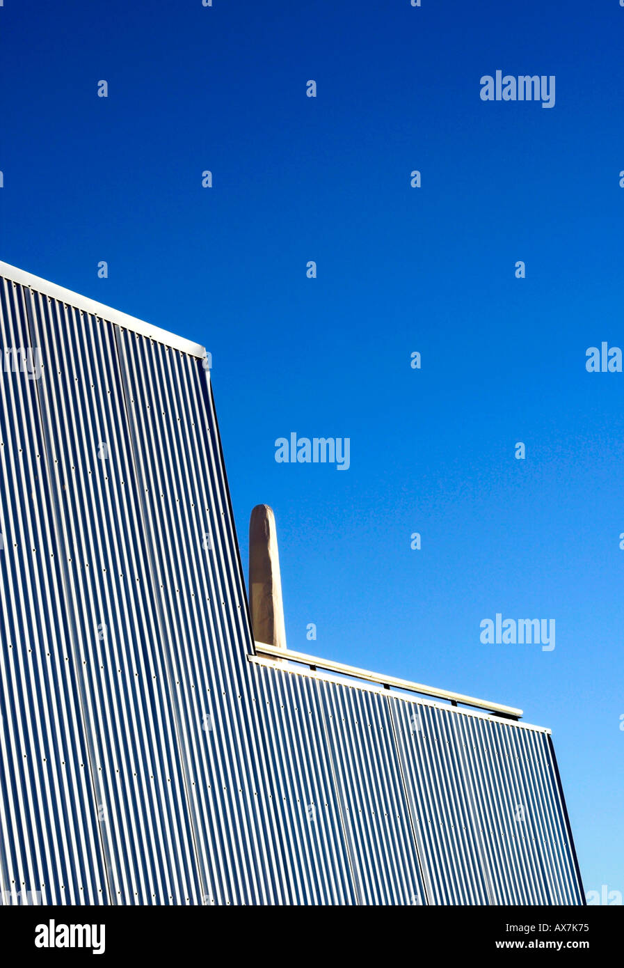 Corrugated building exterior Stock Photo - Alamy