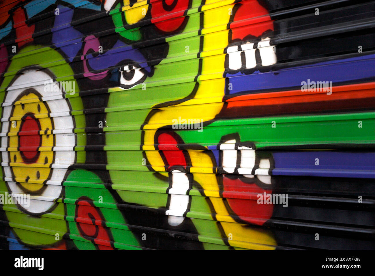 Urban graffiti decoration on shop Stock Photo - Alamy