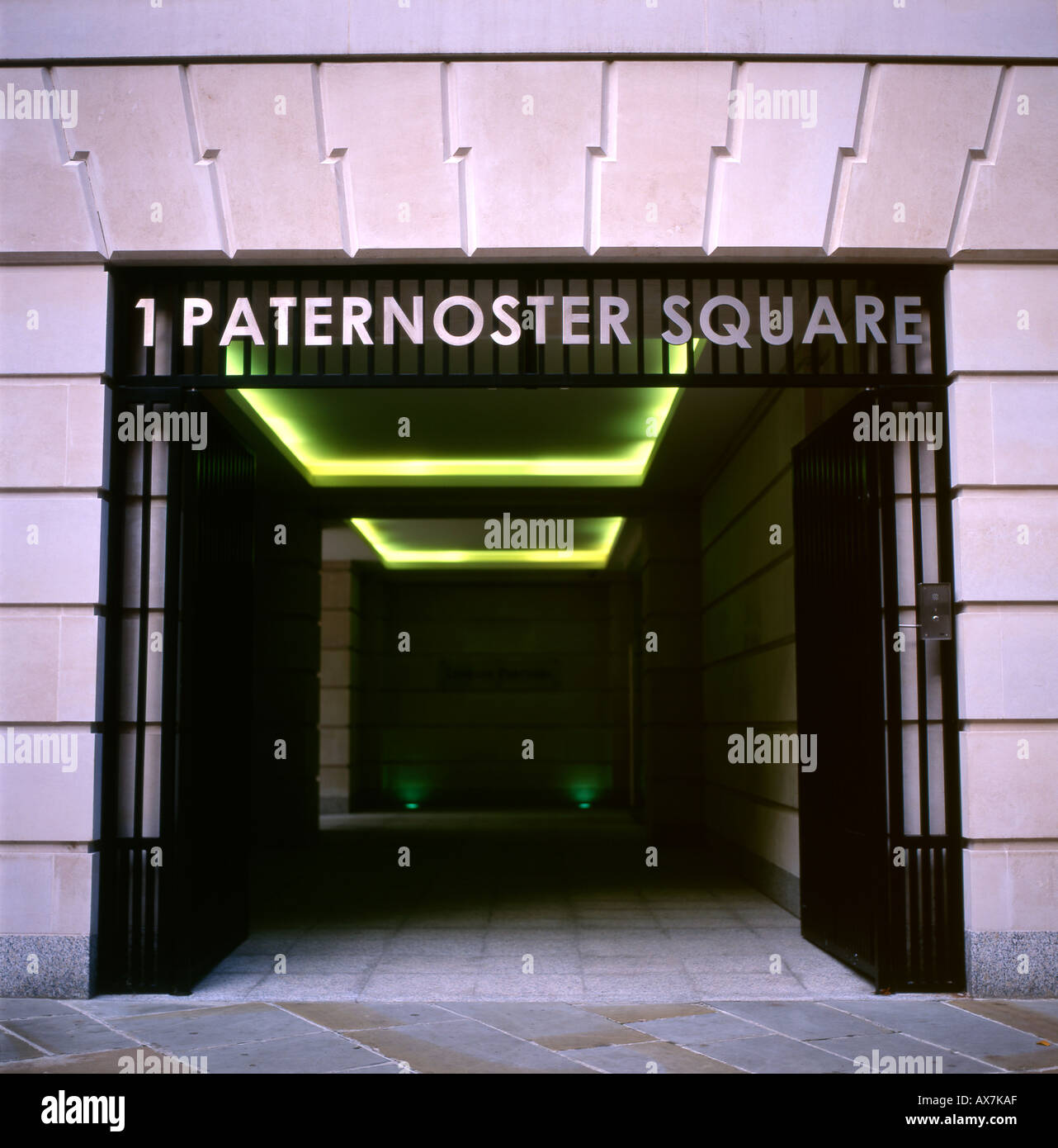The entrance to 1 Paternoster Square London England UK KATHY DEWITT ...