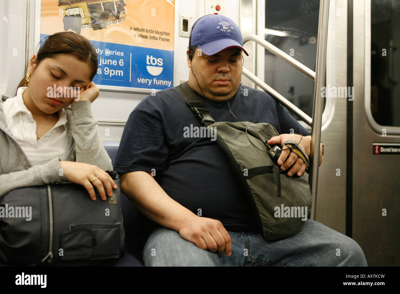 New York City subway train F train from Manhattan to Brooklyn Stock ...