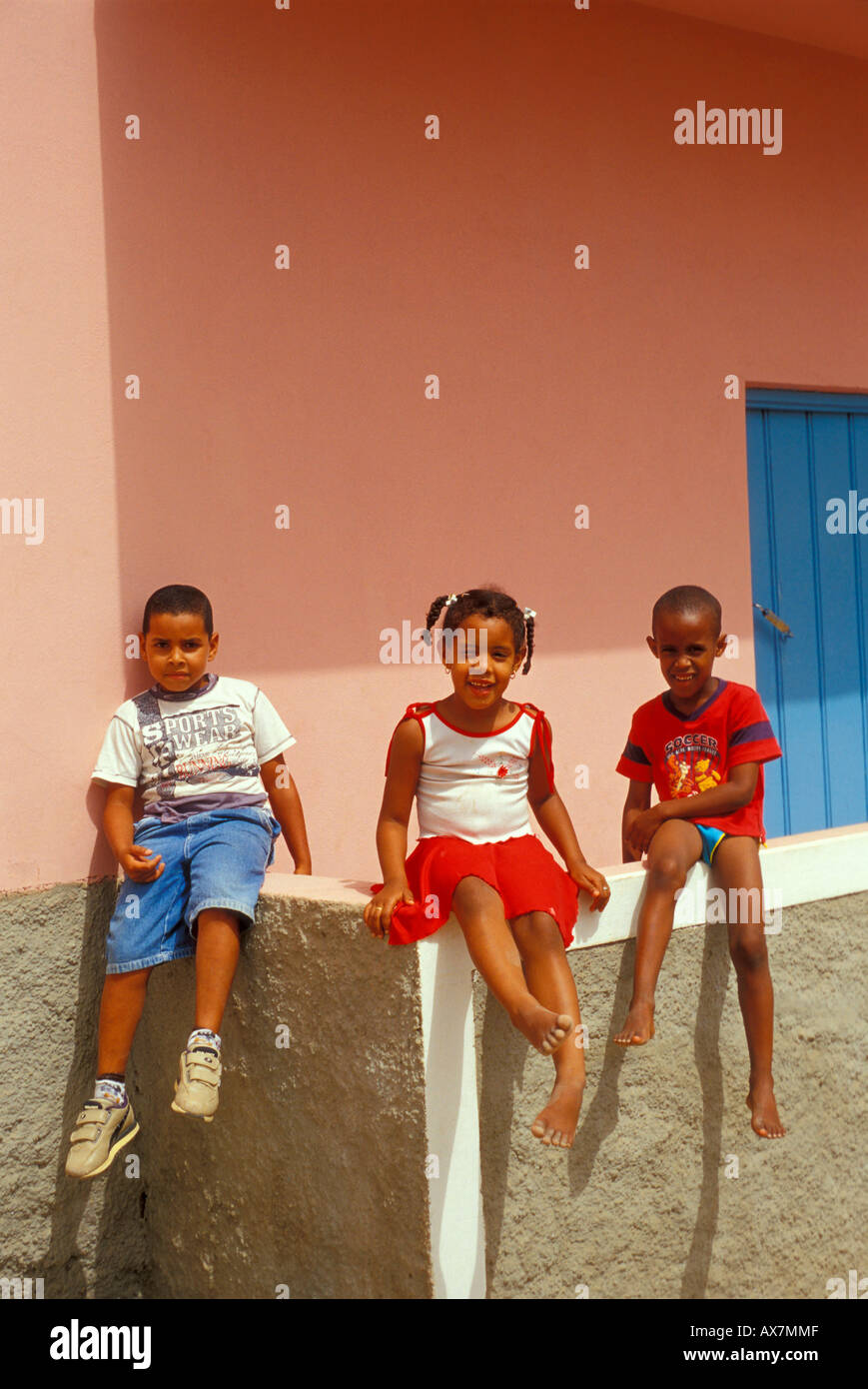 Children in Santa Maria, Santa Maria, Sal, Cape Verde Islands, Africa ...