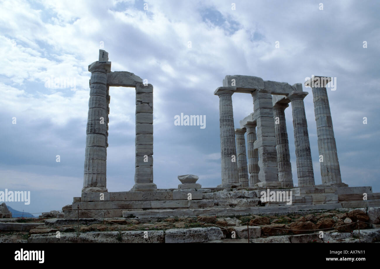 Temple of Poseidon Sounion Greece Stock Photo - Alamy