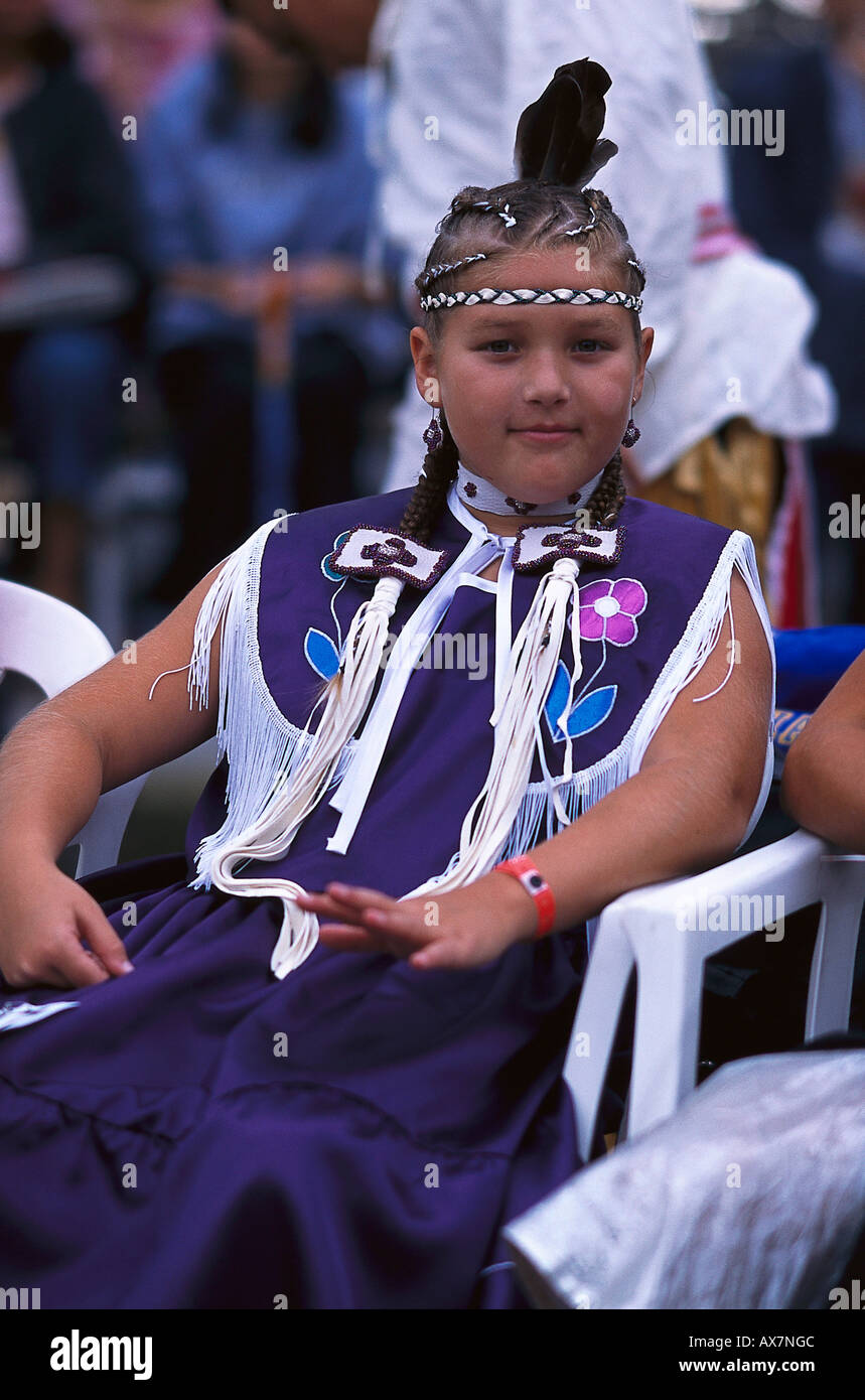 Indian Girl, Pow Wow Festival, Kahnawake Canada Stock Photo - Alamy