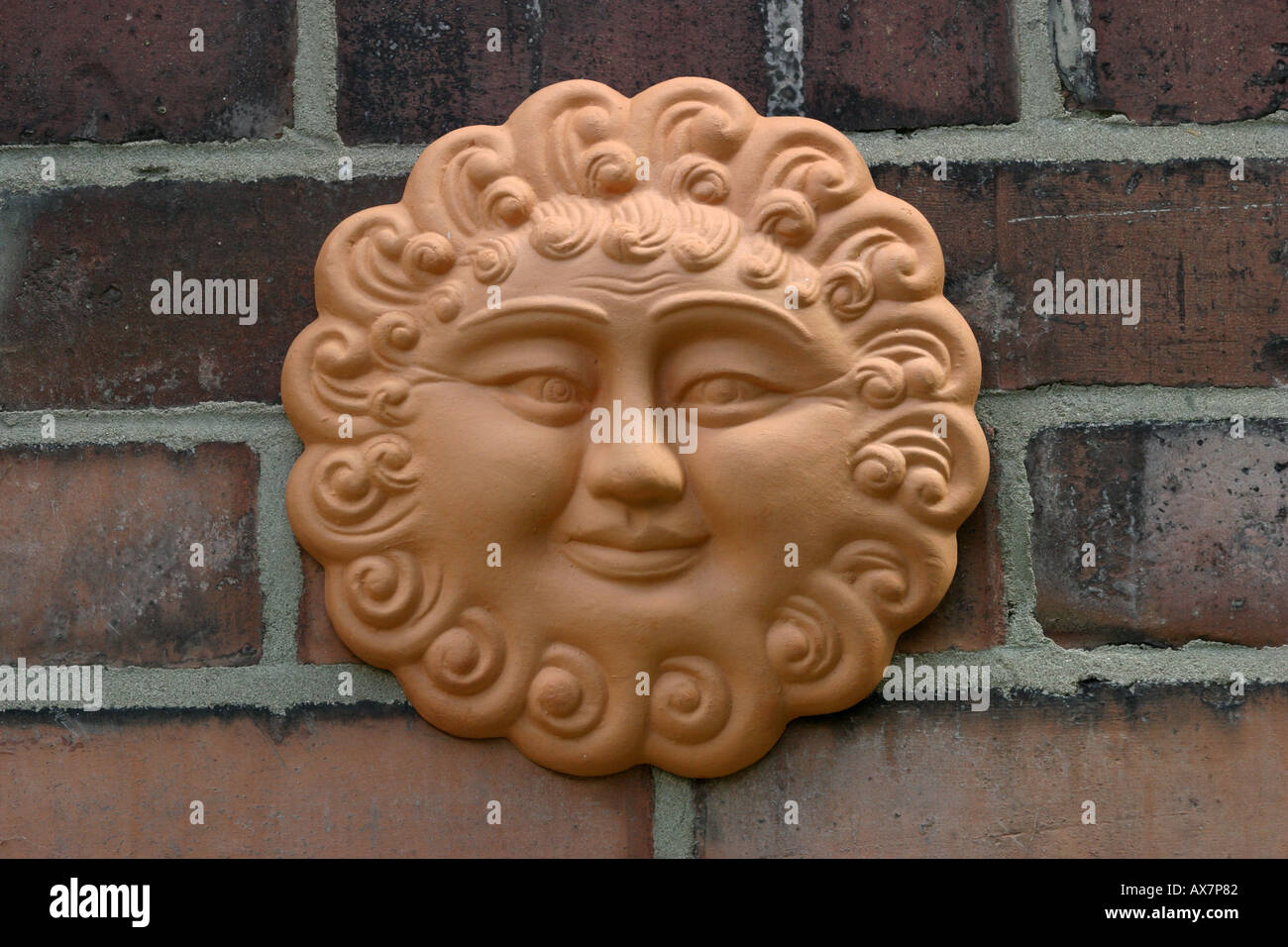 The ancient face of the Green Man pagan traditional garden emblem Stock ...
