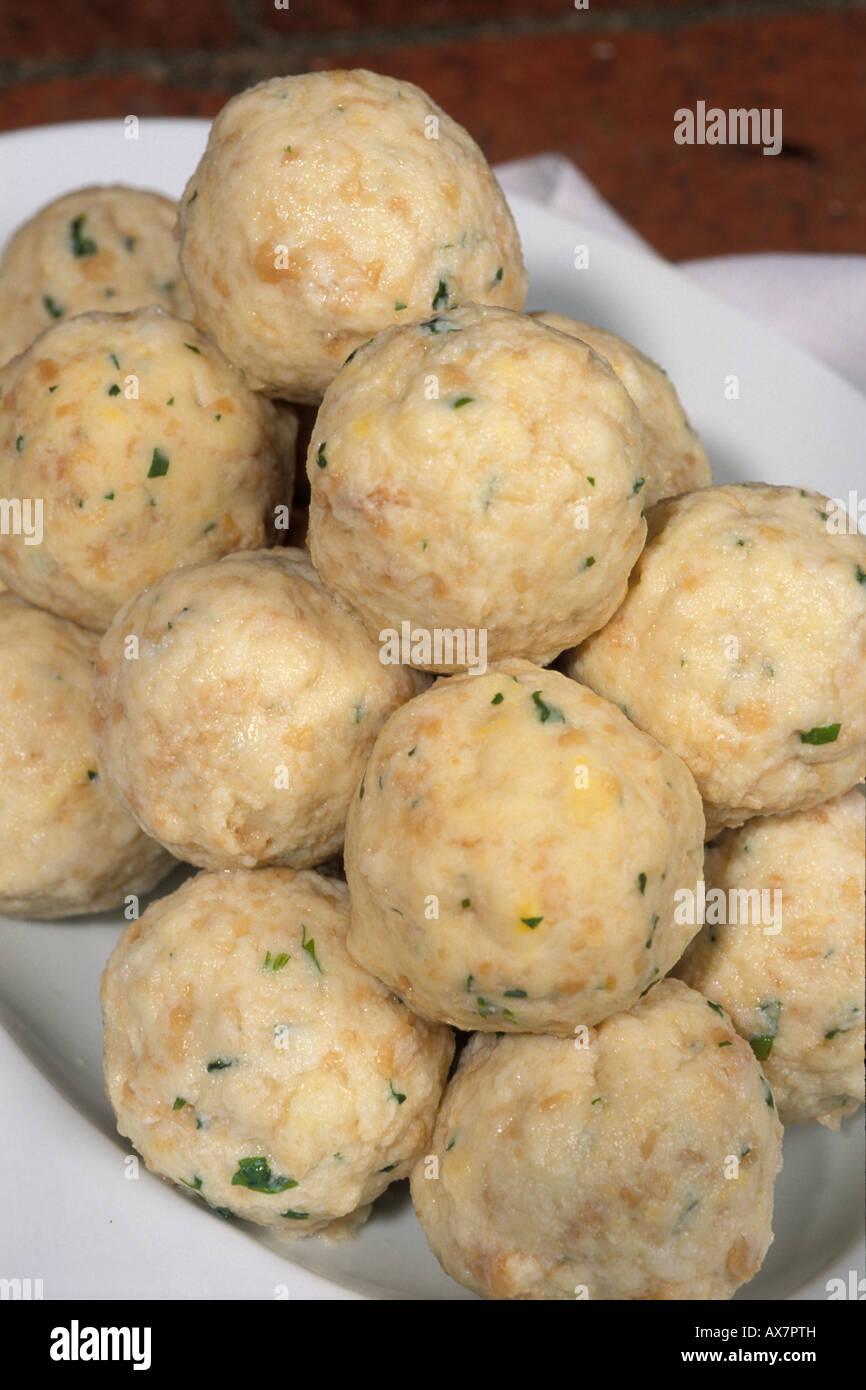 bread dumplings garnish from the Viennese kitchen Stock Photo - Alamy