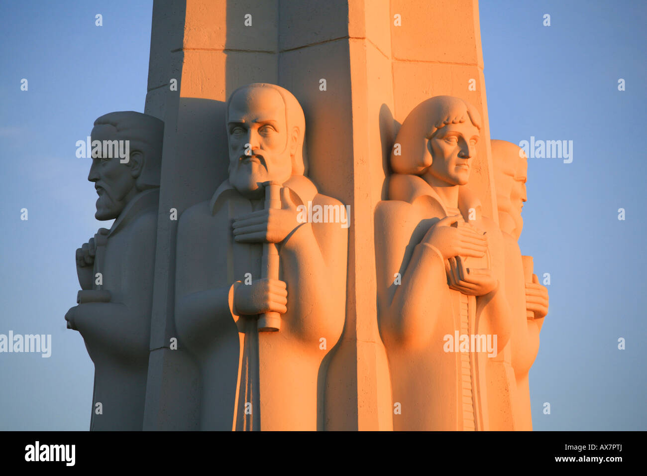 Griffith Observatory statue Griffith Park Los Angeles California Stock ...