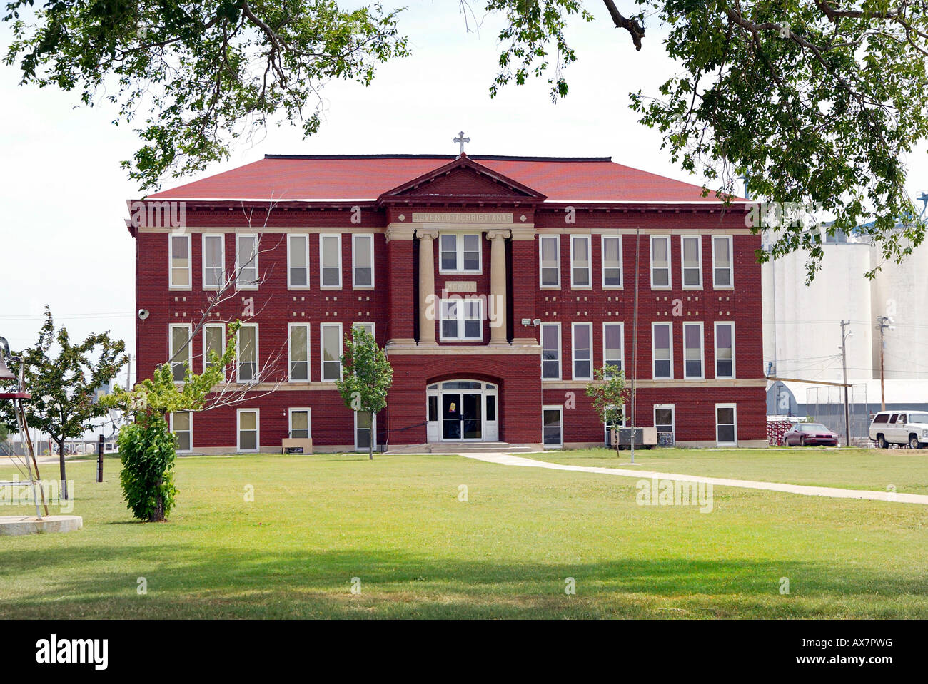 Old brick Catholic school in Tipton Kansas now in use as private school ...
