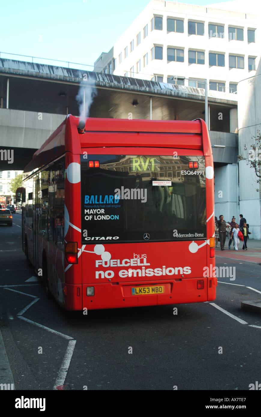 Rear back view environmentally friendly modern red Hydrogen fuel cell ...