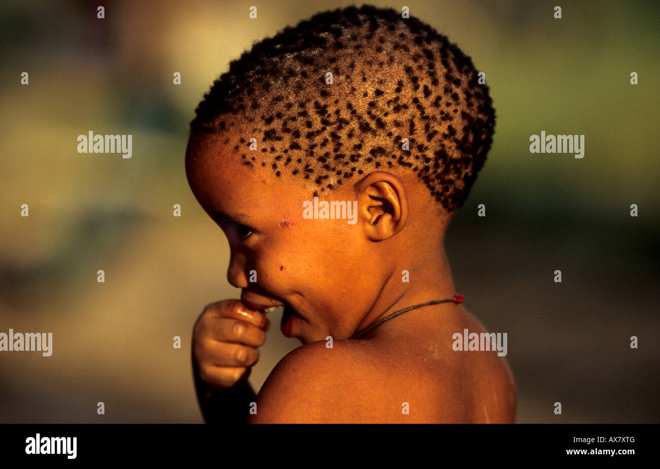 San Bushman child Otjozondjupa Region Namibia Africa Stock Photo - Alamy